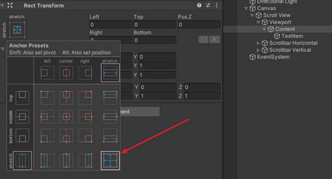Unity Scrollview