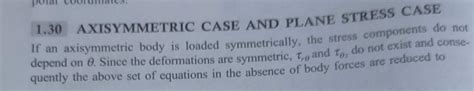 Solved 130 Axisymmetric Case And Plane Stress Case If An