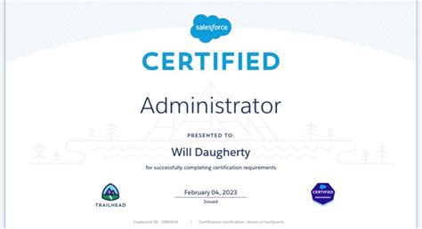 Salesforce Salesforcecertified Salesforceadmin Will Daugherty