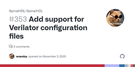 add support for verilator configuration files · issue 353 · spinalhdl spinalhdl · github