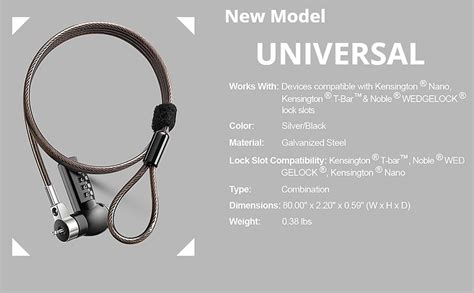 Laptop Lock Universal Laptop Cable Lock Combination Computer Lock