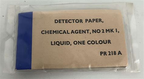 British Military Issue Nbc Detector Paper Chemical Agent No 2 Mk 1 One Colour In General Other