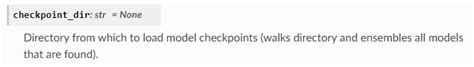 Bug Setting Checkpointdir In Predictargs Causes An Error One Has