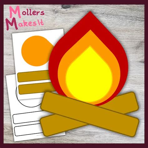 Campfire Craft Template Mollers Makes It