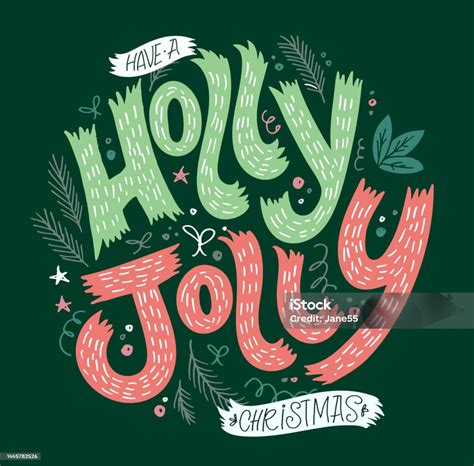 행복한 겨울 방학 엽서 계절 인사말 메리 크리스마스와 새해 복 많이 받으세요 홀리 유쾌한 즐겁고 밝습니다 호호호에 대한 스톡 벡터 아트 및 기타 이미지 Istock
