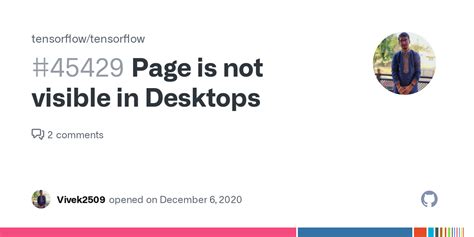 Page Is Not Visible In Desktops · Issue 45429 · Tensorflowtensorflow