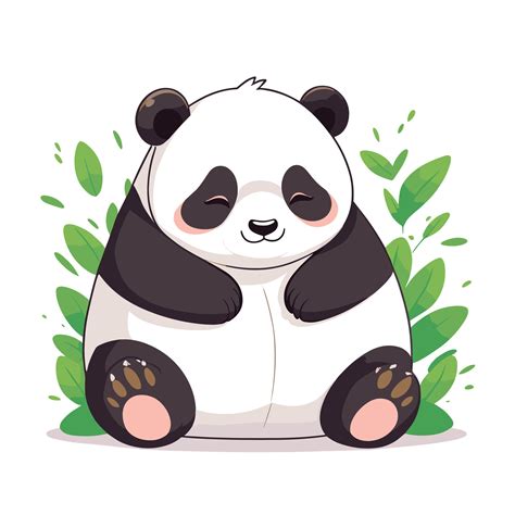 Lazy Panda Cartoon Sleeping Lying On The Floor 42887858 Vector Art At Vecteezy