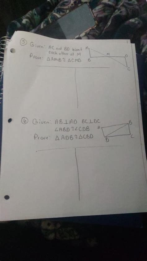 Solved Given AC and BD bisect Each other at M Prove A AMB² Chegg