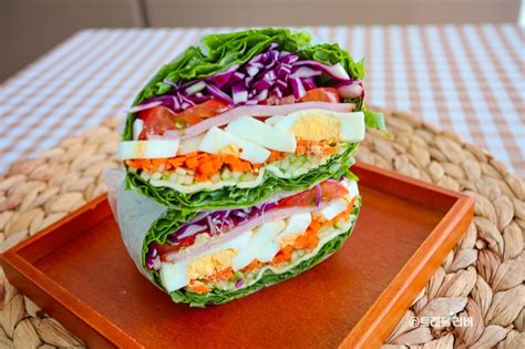 다이어트 샌드위치 빵 없는 언위치 만들기 밀프랩 네이버 블로그