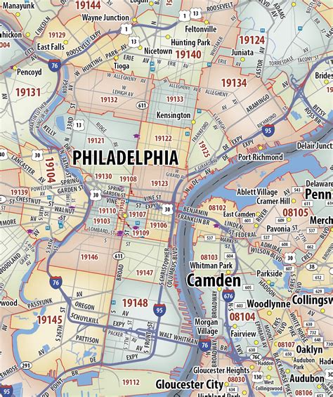 Zip Code Map Philadelphia Pa Philadelphia Map Maps Philadelphia