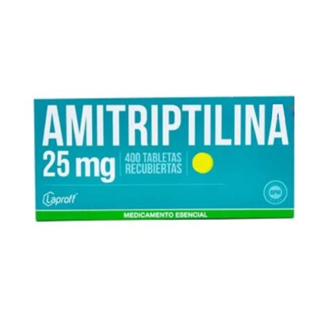 Amitriptilina Tryptanol 25mg X 10 Tab Laproff Grupo San Anselmo