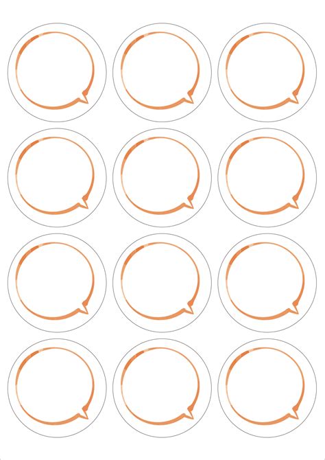 디자인된 A4 라벨지 출력용 라벨스티커 규격코드 534 디자인코드 Da1043 Φ63 7 Mm 원형 출력용 스티커 라벨 전문 아이라벨