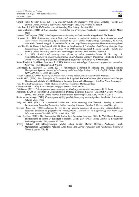 The Model Of Instructional Design Based On Self Regulated Learning Using Modular Object Oriented