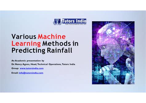 Machine Learning Rainfall Prediction Methods