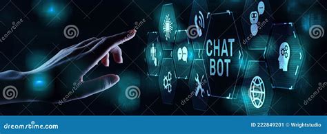 NLP Natural Language Processing Chatbot Artificial Intelligence Communication Robot Stock Photo