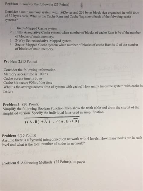 solved problem 1 answer the following 25 points consider