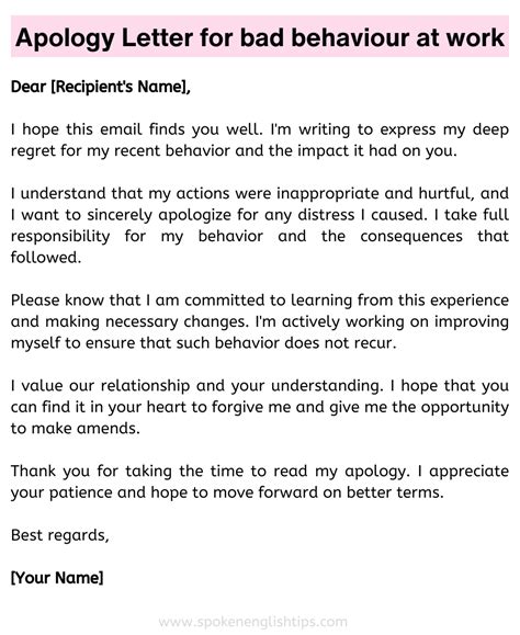Apology Email For Bad Behavior Examples Letter And Guide June 2025