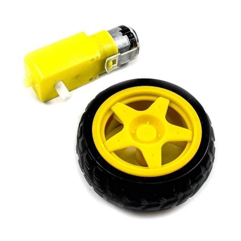 موتور گیربکس پلاستیکی 6 ولت 280 دور مدل 6l280 به همراه چرخ روبوایکیو