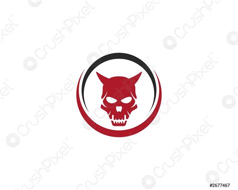 Skull Devil Logo Vector Stock Vector 2677467 Crushpixel