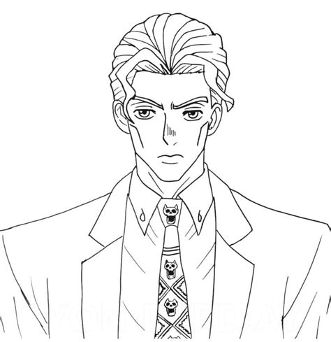 Yoshikage Kira From Jojos Bizarre Adventure F Rbung Seite Kostenlose