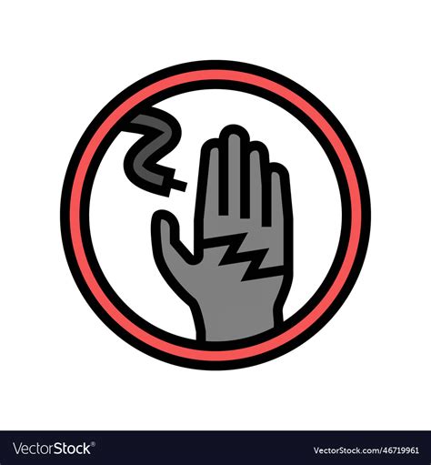 Voltage Electricity Color Icon Royalty Free Vector Image