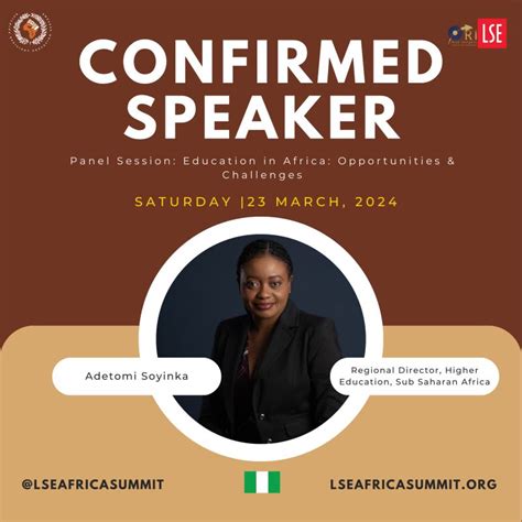 adetomi soyinka on linkedin i look forward to speaking on this distinguished panel and also
