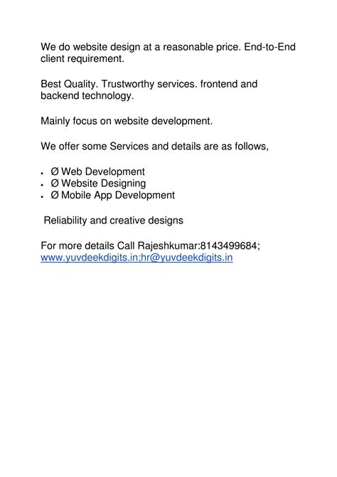 Ppt Yuvdeek Digital Solutions Word Document Powerpoint Presentation