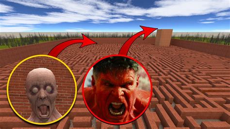 Red Hulk Vs Scp 096 Epic Battle In Garrys Mod Youtube