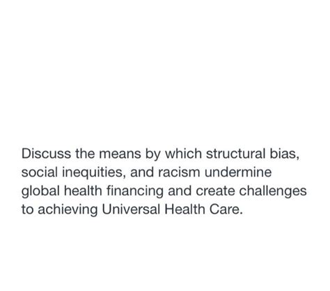 Solved Discuss The Means By Which Structural Bias Social