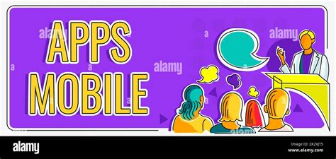 Text Sign Showing Apps Mobile Business Showcase Computer Program