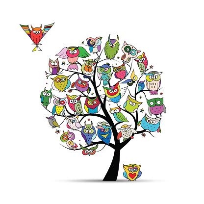 Owl Tree For Your Design Royalty Free Vector Stock FreeImages