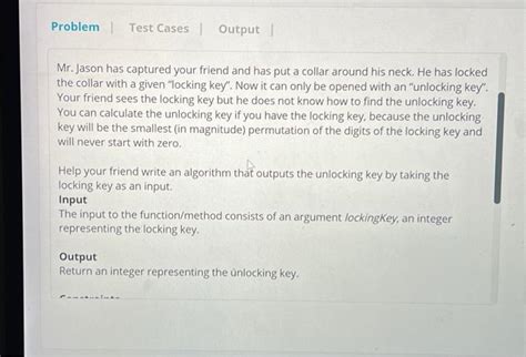 Solved Problem Test Cases 1 Output Mr Jason Has Captured