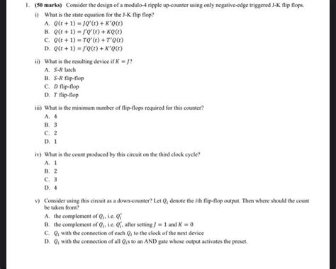 Solved 1 50 Marks Consider The Design Of A Modulo 4