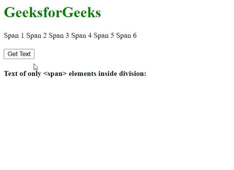 How To Read All Spans Of A Div Dynamically Geeksforgeeks