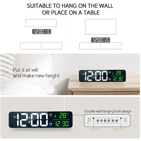 SG LED Alarm Clock Digital Table Clock Digital Wall Clock Voice Activated Music Electronic