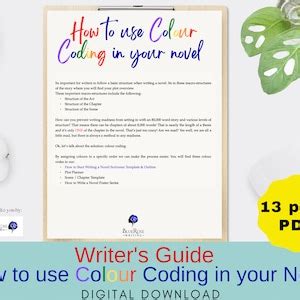 How To Use Colour Coding In Your Novel Colour Coding Write Your Novel Novel Writing Kit