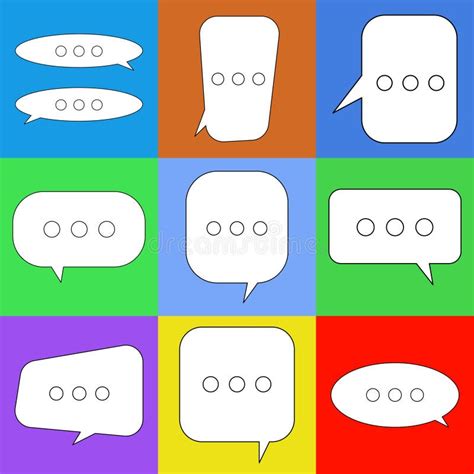 Chat Message Line Icon Set Speech Bubble Dialogue Chatting Box Message Box Talk Chat Thin