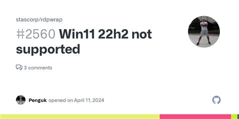 Win11 22h2 Not Supported Issue 2560 Stascorp Rdpwrap GitHub