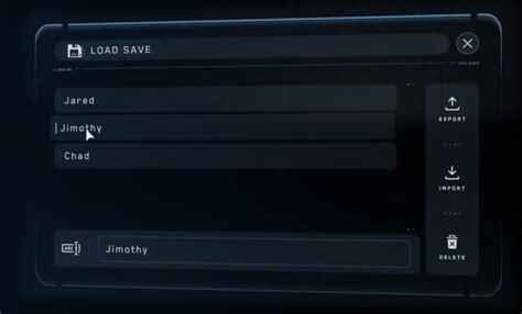 Players Can Saveloadimportexport Custom Characters Rstarcitizen