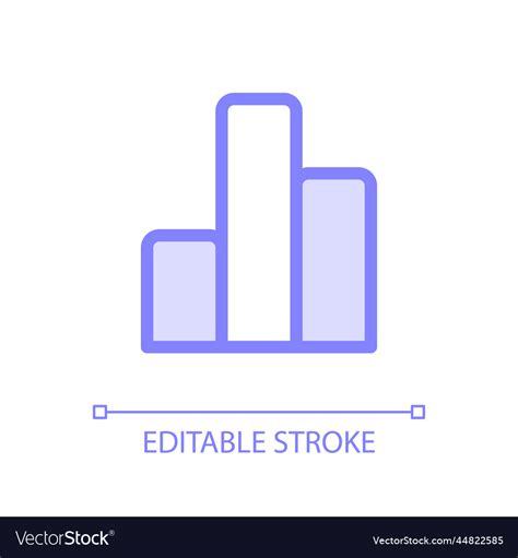 Column Graph Pixel Perfect Glassmorphism Ui Icon Vector Image