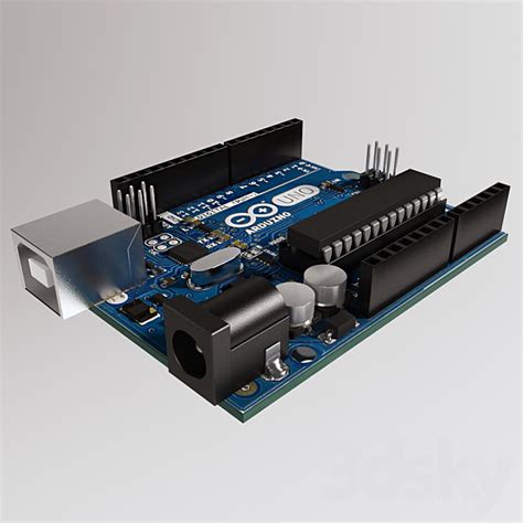 Arduino Uno Controller Pc And Other Electronics 3d Models