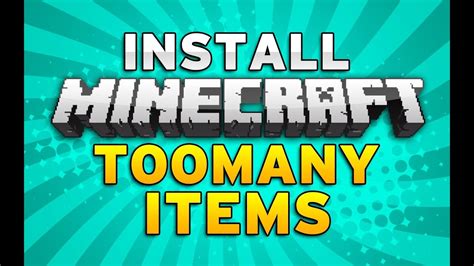 111 How To Install Toomanyitems Mod Simple Tutorial Youtube