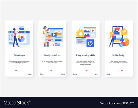 Web Design Solutions Programming Technology Ux Vector Image