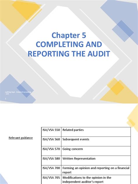 Chapter 5 Audit Completion Pdf Financial Audit Auditors Report