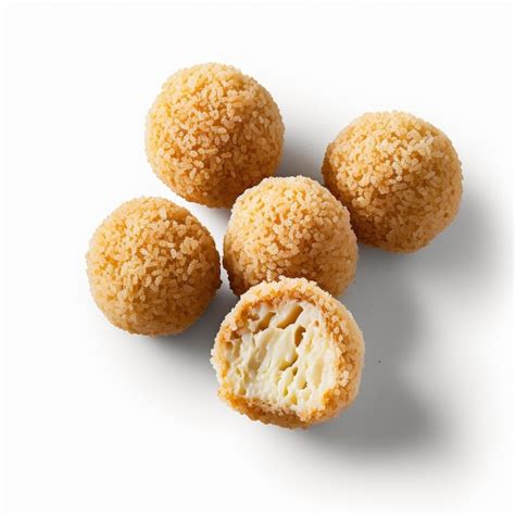 Premium Ai Image A Group Of Four Balls Of Golden Brown Balls With One