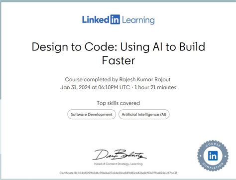 rajesh kumar rajput on linkedin very nice training to have good knowledge about ai codes