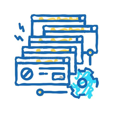 Crash System Icon Doodle Illustration Stock Illustration Illustration