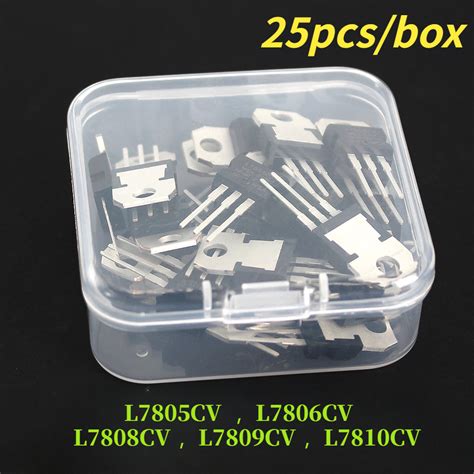 25pcs Voltage Regulator Integrated Circuit L7805cv L7806cv L7808cv L7809cv L7810cv Transistor