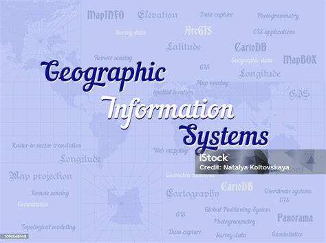 Geographische Informationssysteme Gis Kartographie Und Zuordnung Webmapping Gistag Stock Vektor