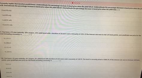 Solved Convexity Implies That Duration Predictions Chegg